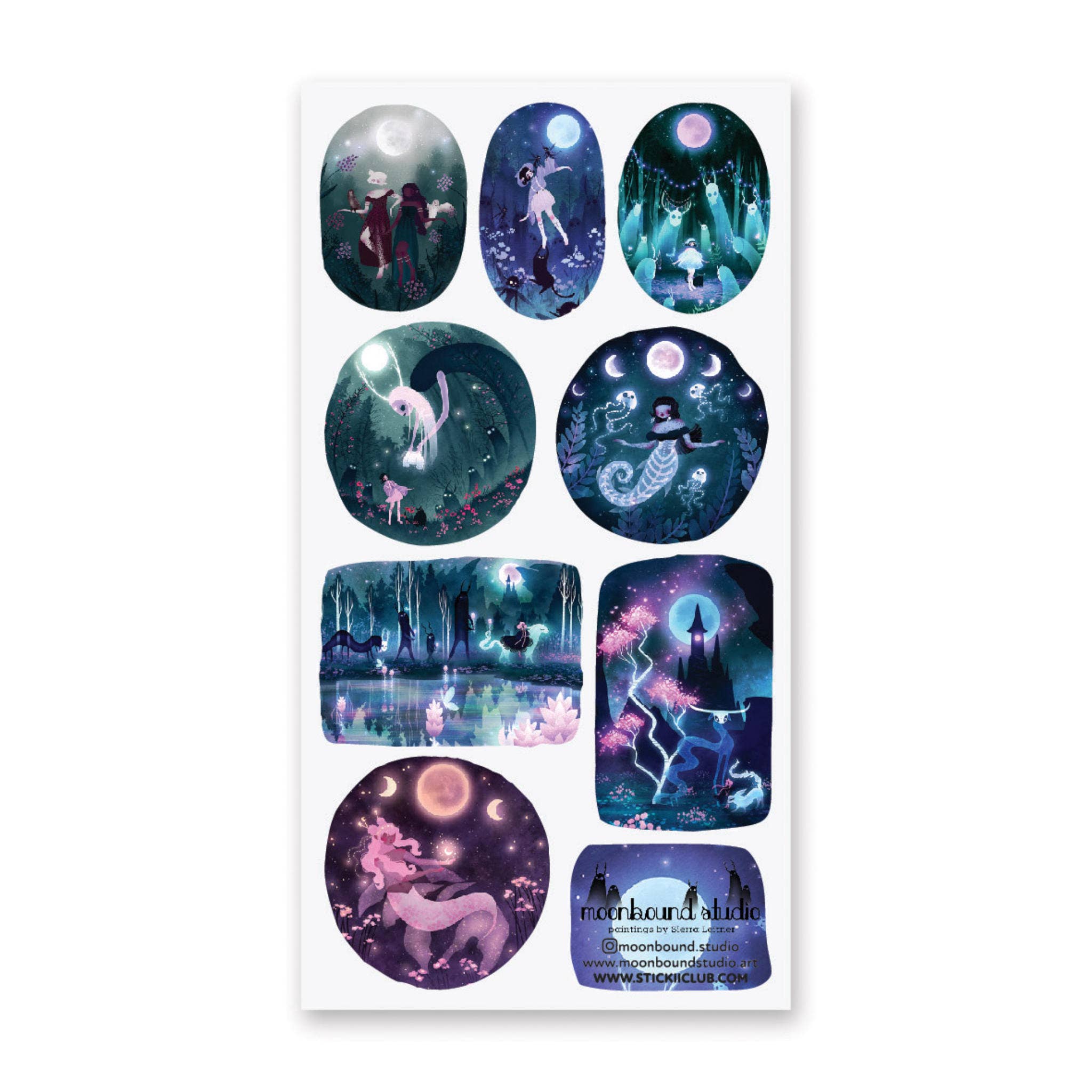 STICKII - Sticker Sheet - Moonbound Studio -Moonlight Magic – Ink ...