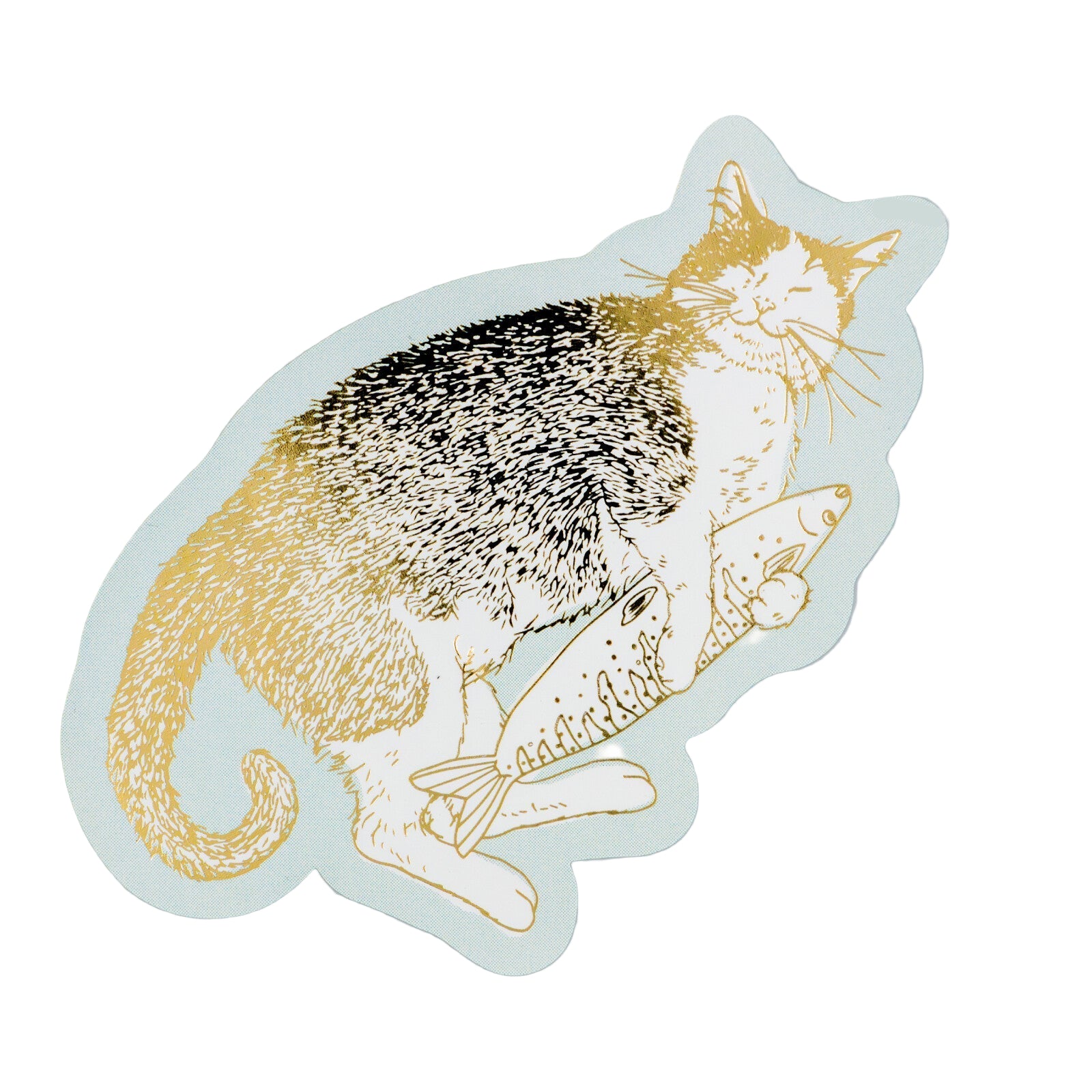 Rokkaku - Cat Art Collection - Cat Sticker - Happiness – Ink & Starstuff