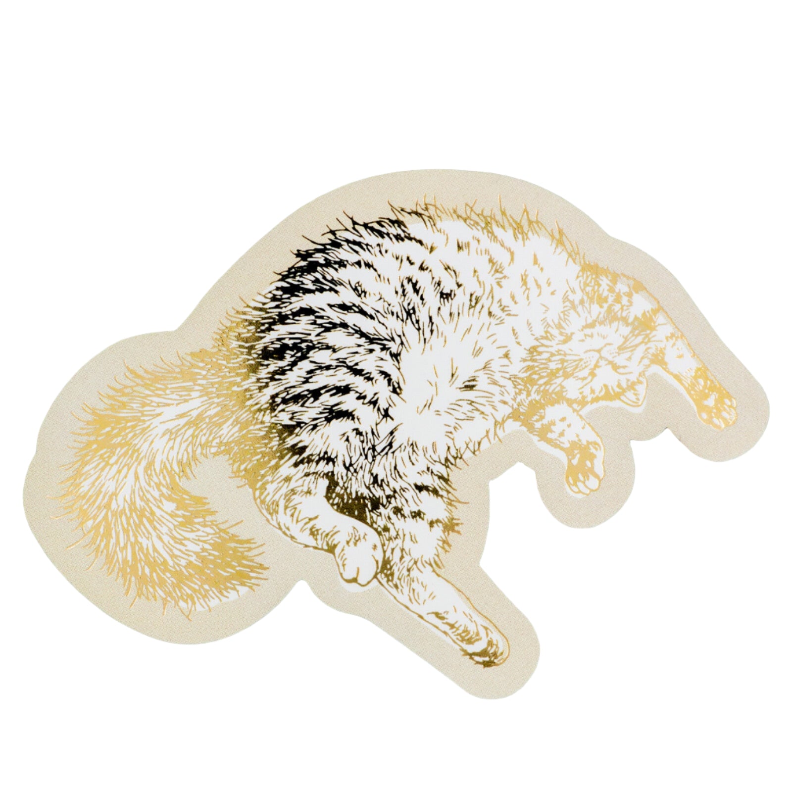 Rokkaku - Cat Art Collection - Cat Sticker - Sleepy – Ink & Starstuff