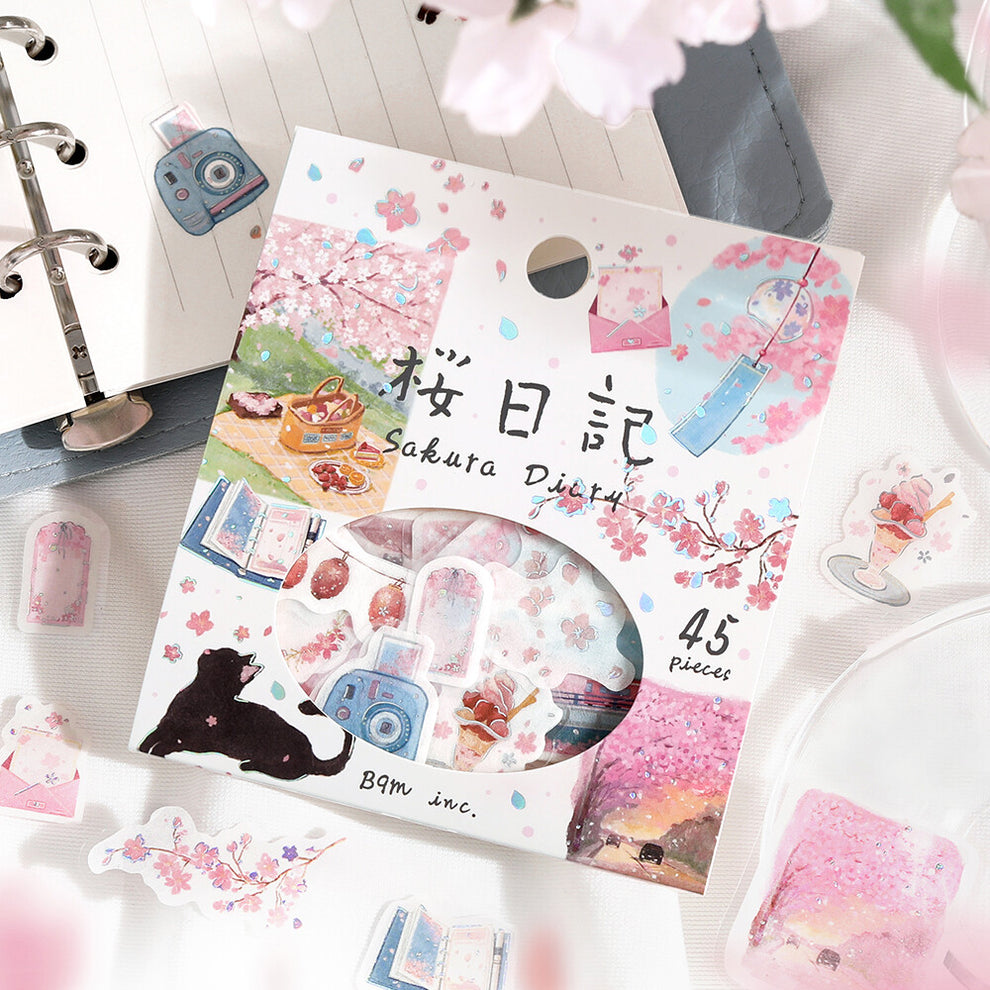 BGM - Flake Stickers - Sakura Limited - Sakura Diary – Ink & Starstuff