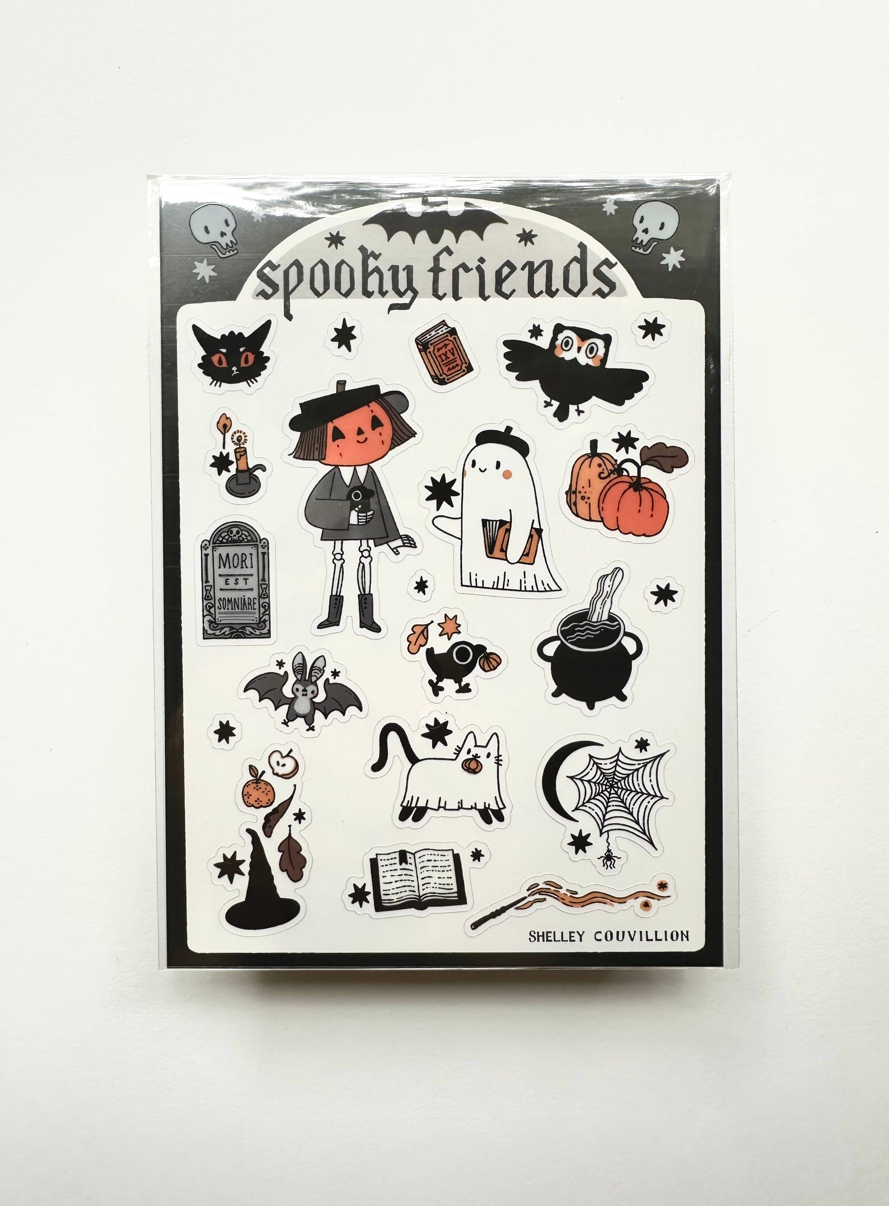 Book Moth Press - Sticker Sheet - Spooky Friends – Ink & Starstuff