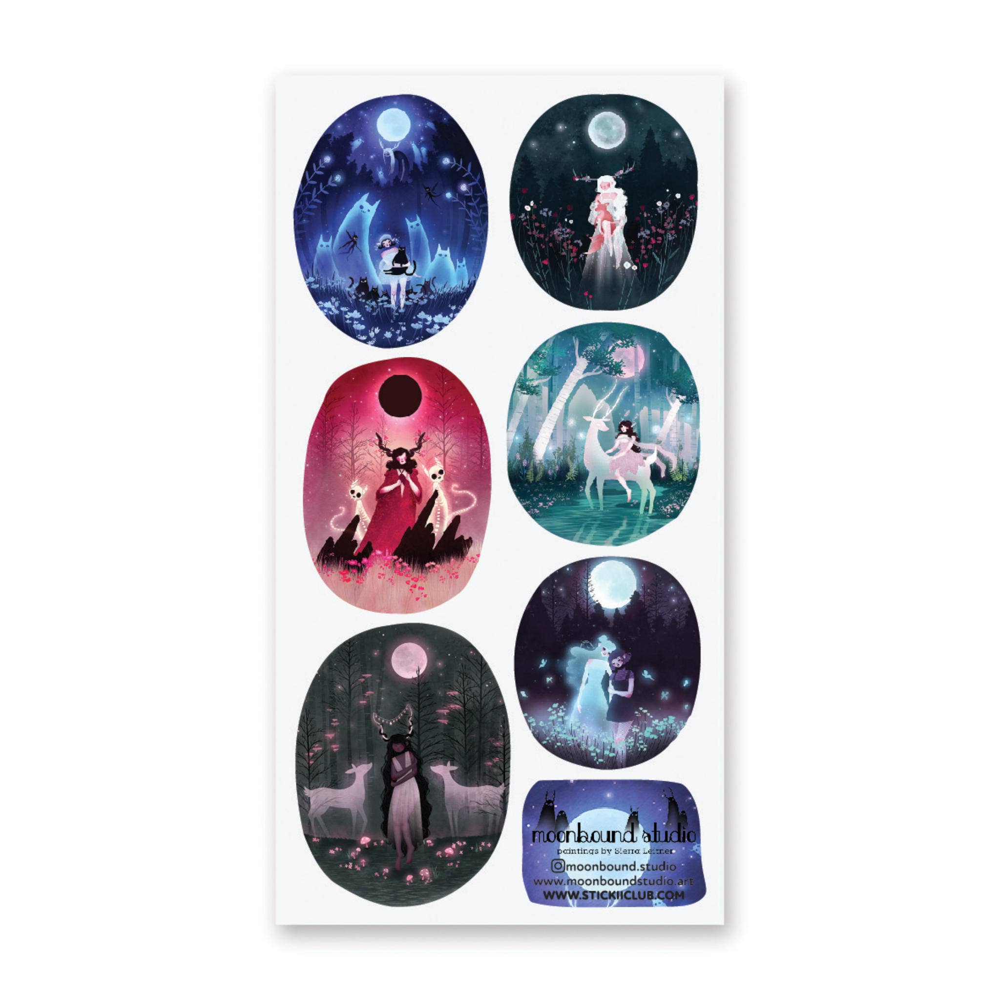 STICKII - Sticker sheet - Moonbound Studio - Friends of the Forest ...