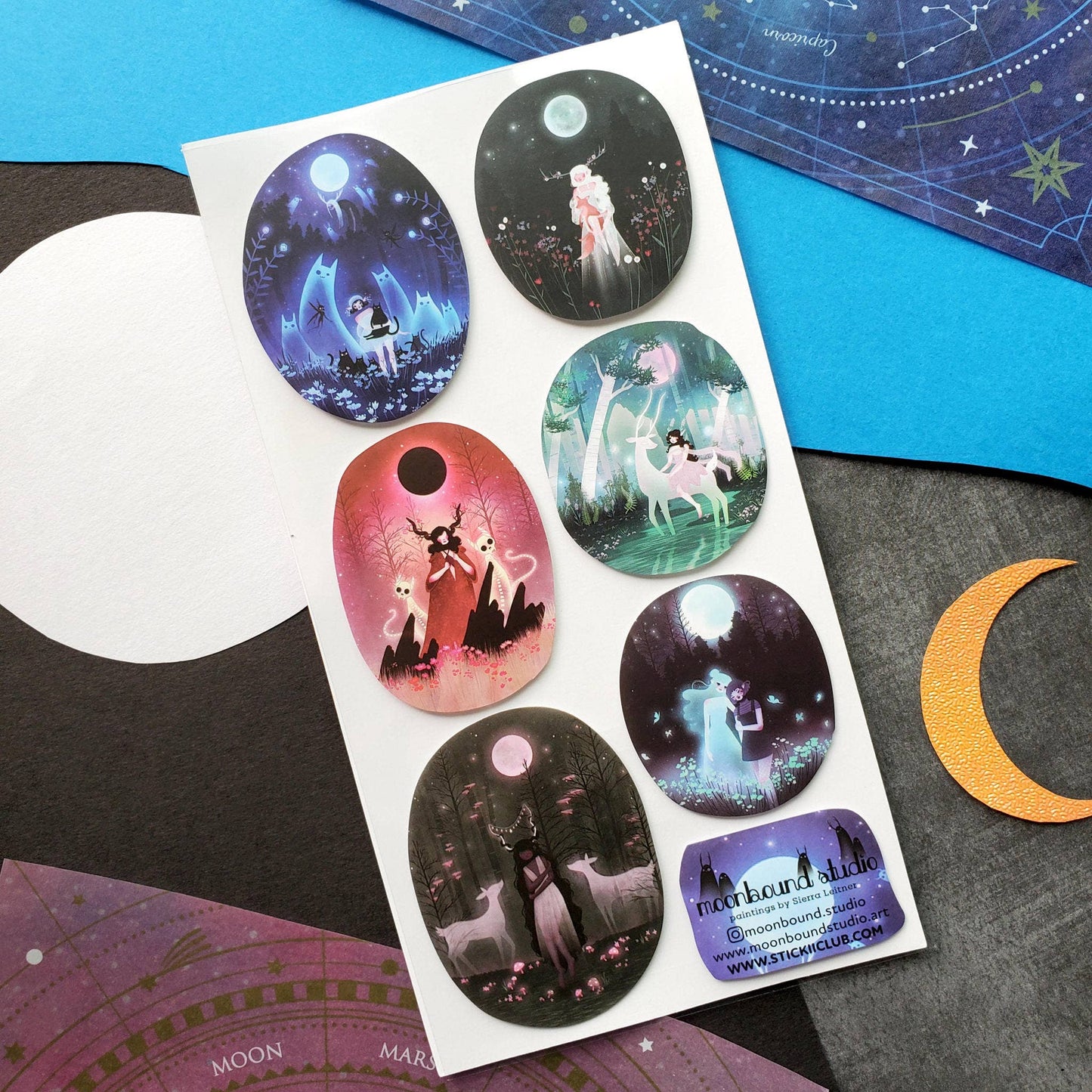 STICKII - Sticker sheet - Moonbound Studio - Friends of the Forest ...